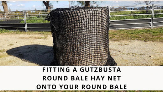 Fitting a GutzBusta Round Bale Hay Net onto your Round Bale – Gutzbusta UK